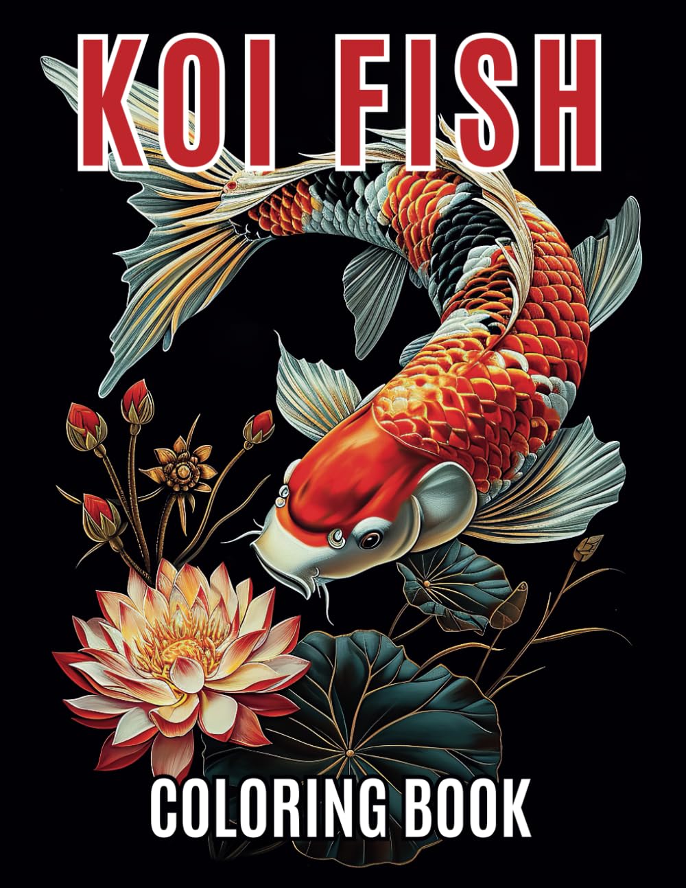 Amazon.com: KOI Fish Coloring Book for Adults: Coloring Book for Adults ...