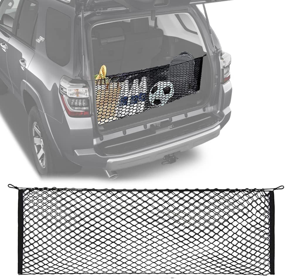 Amazon.com: Car Rear Cargo Net, Adjustable Elastic Storage Organizer ...