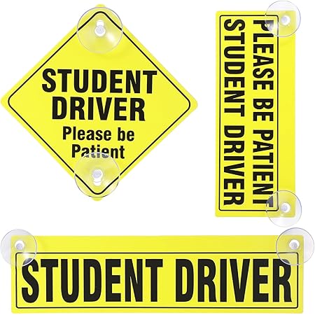 Amazon.com: TOTOMO Student Driver Sticker and Window Cling Sign for Car ...