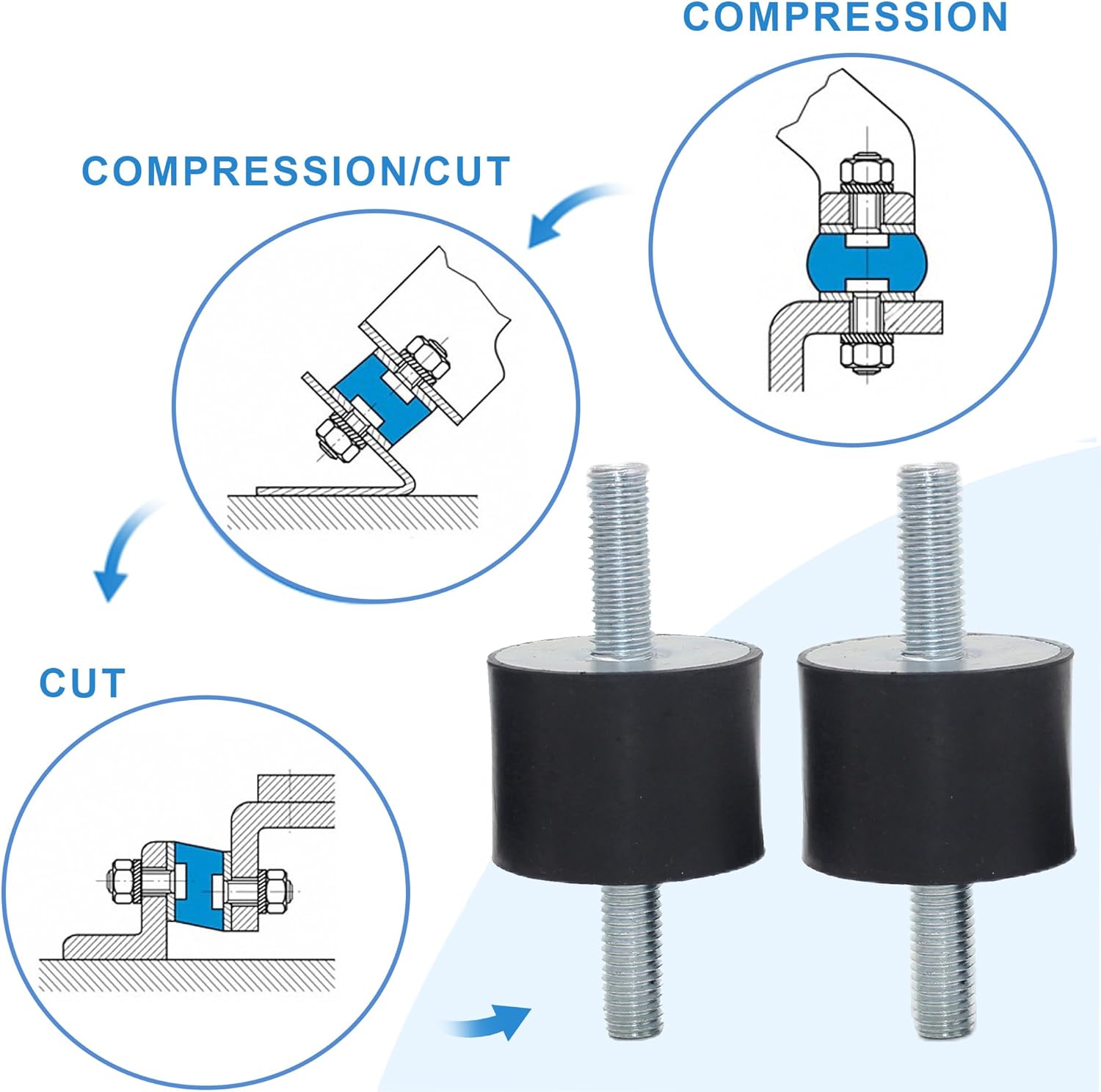 M4 Rubber Studs Shock Absorber Anti-Vibration Barbados | Ubuy