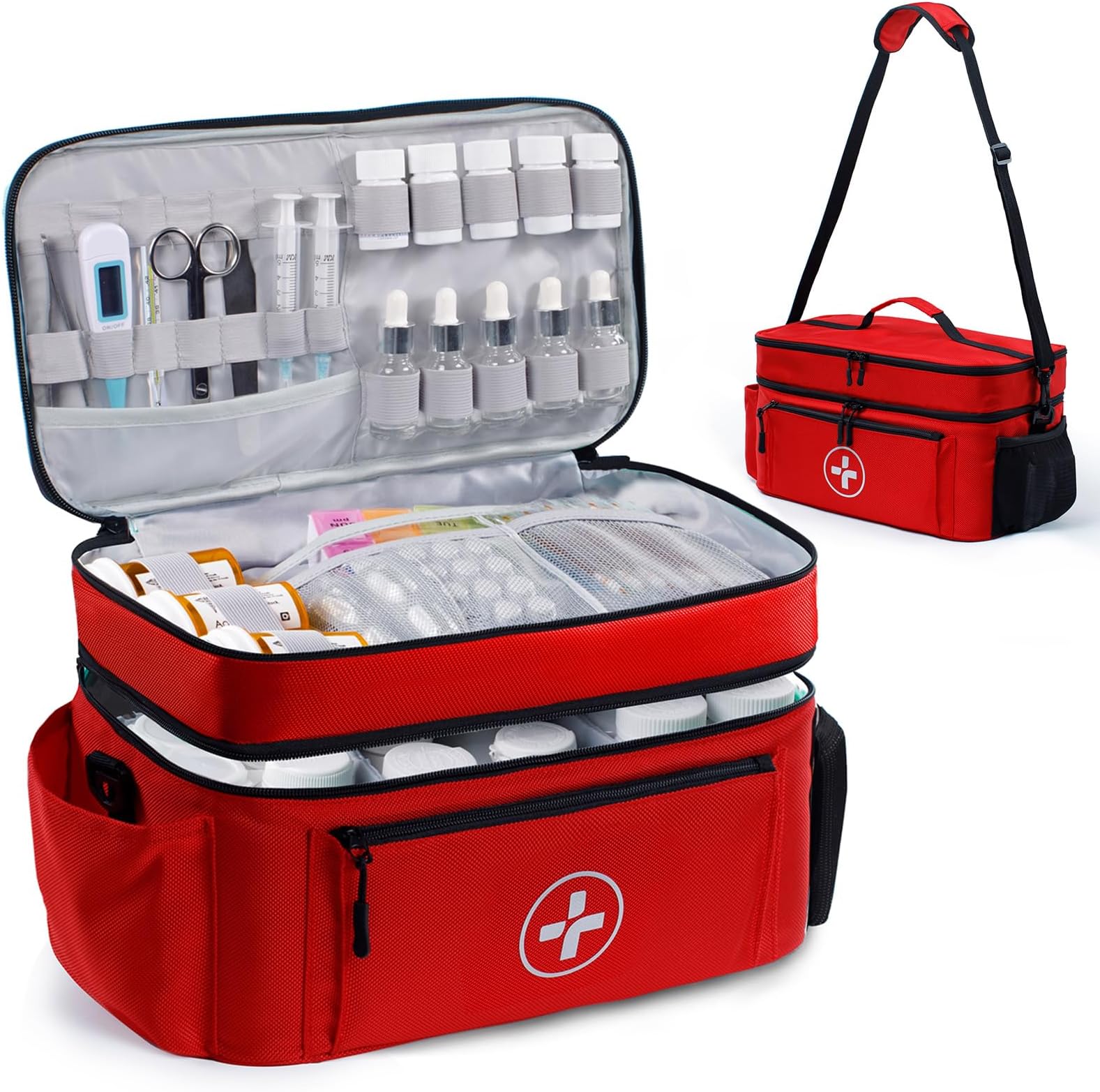 Amazon.com: BAGSFY Travel Medicine Bag Organizer, Medical Bag Empty ...