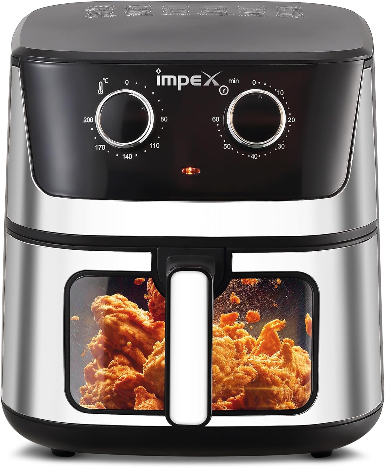 IMPEX AF-4304 Air Fryer - 6.5L Capacity, 1650W Power, Temperature Control, 60 Min Timer, Non ...