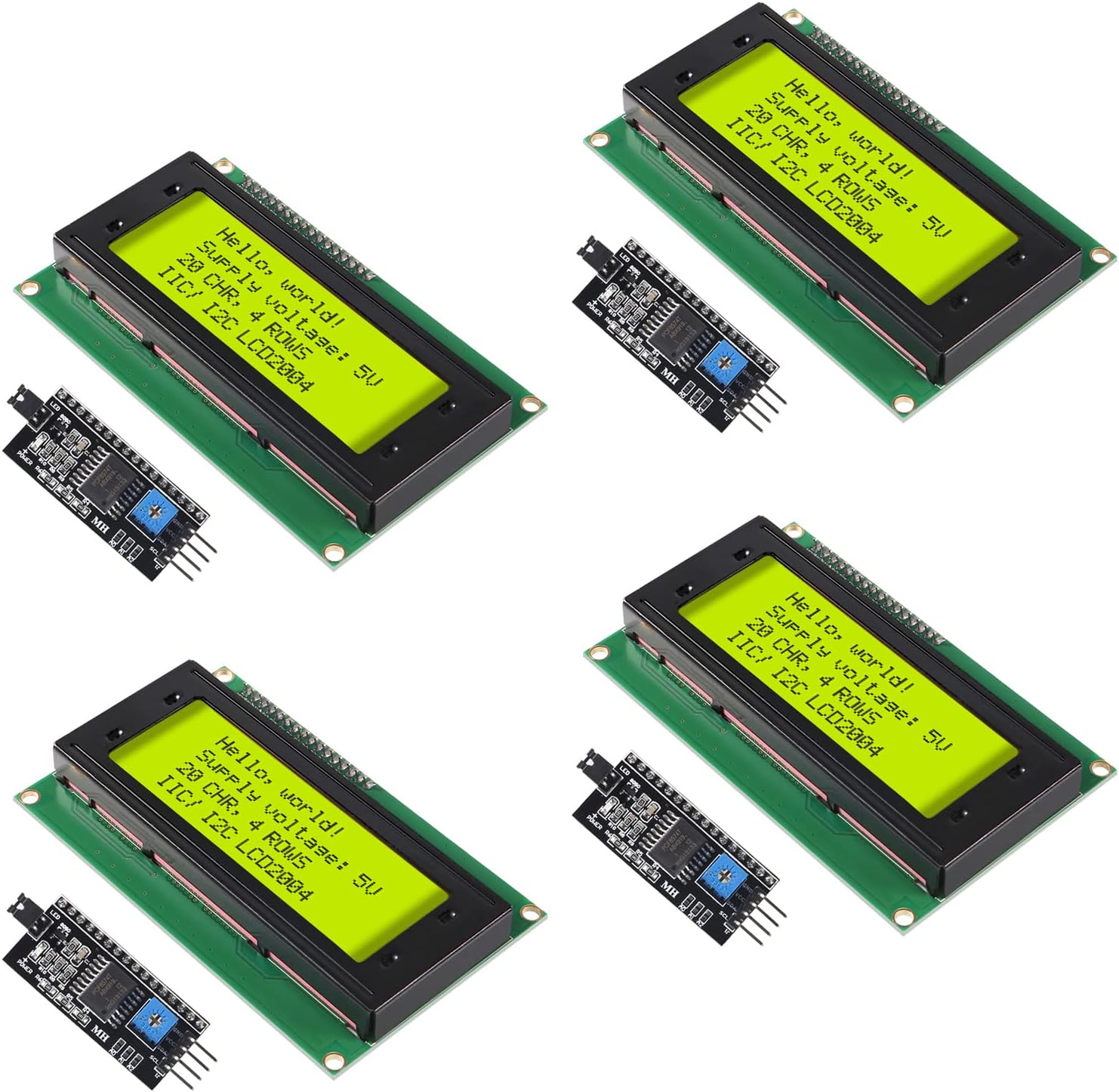 Amazon.com: 4Pcs Electronics LCD2004 Module Display Monitor LCD2004 ...