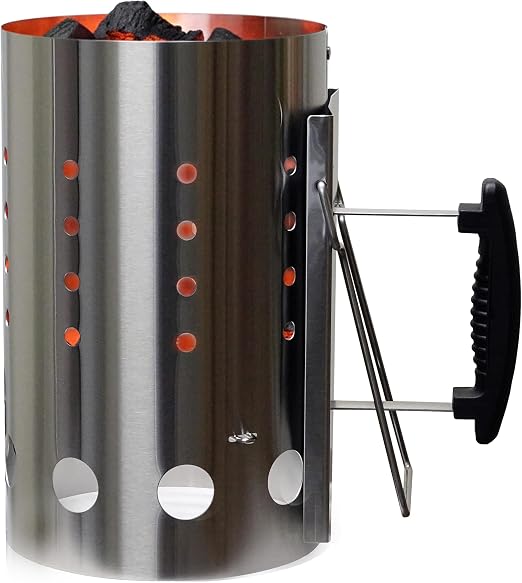 Amazon.com : The Bincho Grill Stainless Steel Charcoal Chimney Starter ...