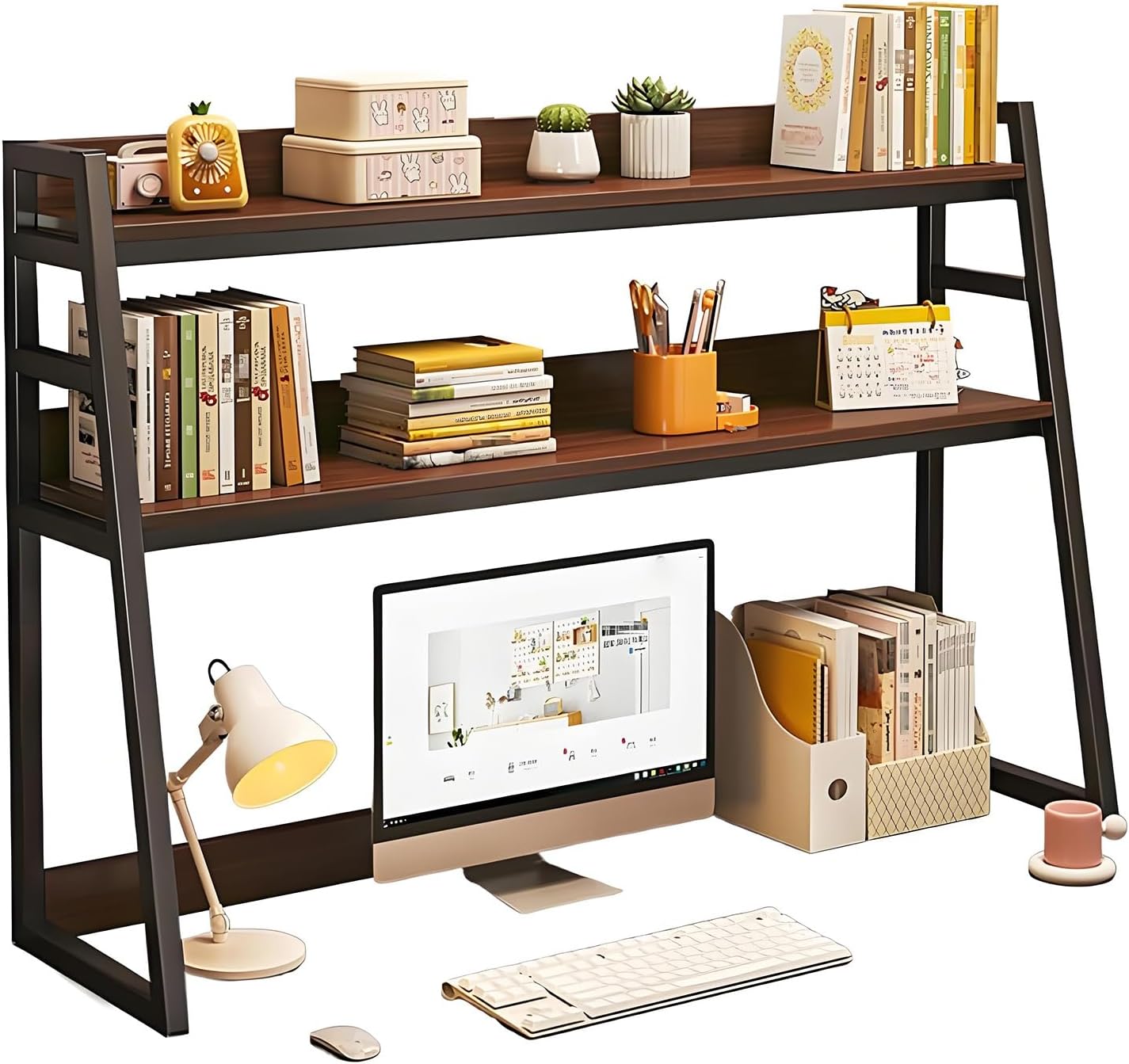 Amazon.com: Desktop Bookshelf Organizer, Desktop Display Shelf,Small ...