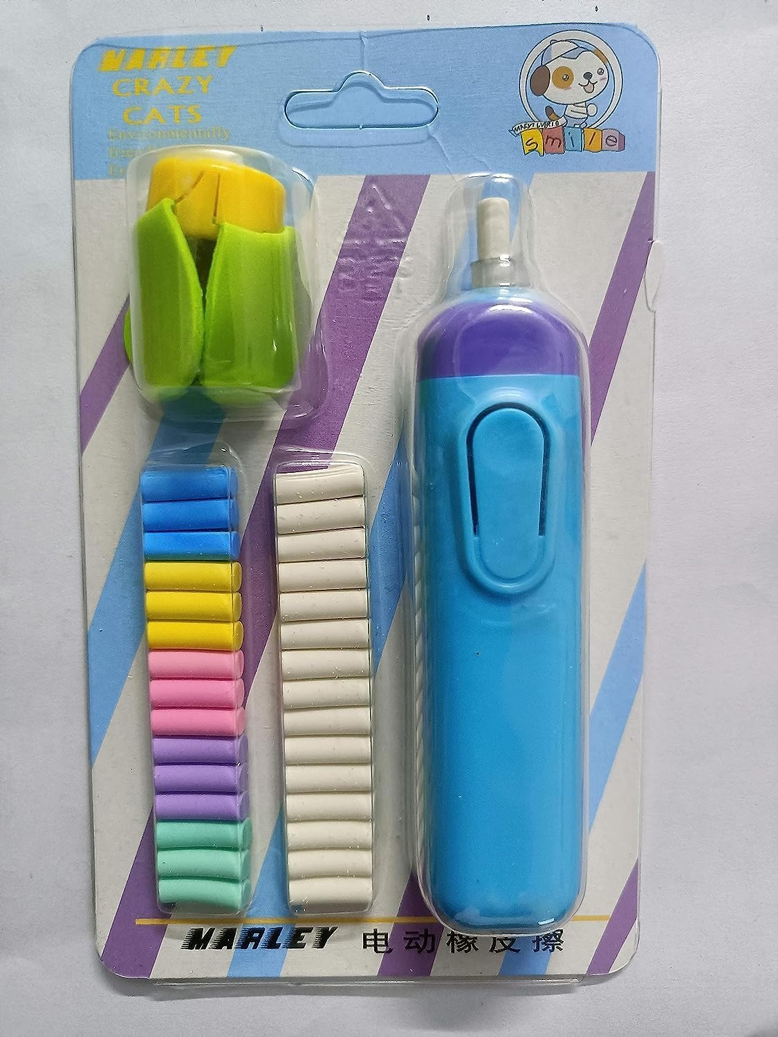 Ramoji Cute Electric erasers for Kids with Fan and 30 Refills Set of 1 ...