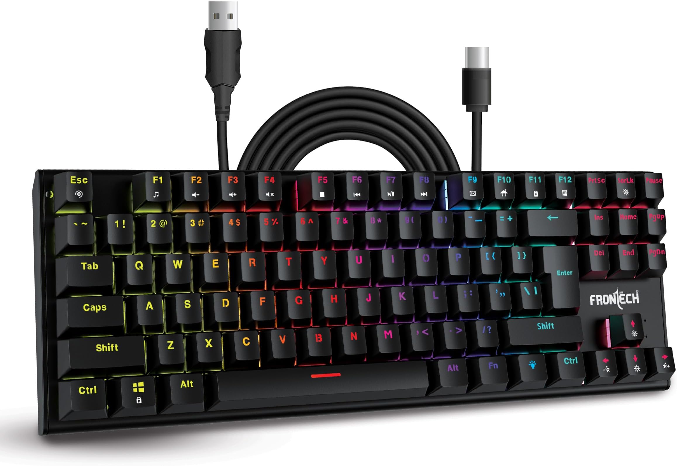 Amazon.in: Buy FRONTECH KB-0014 Black Wired Gaming Keyboard ...