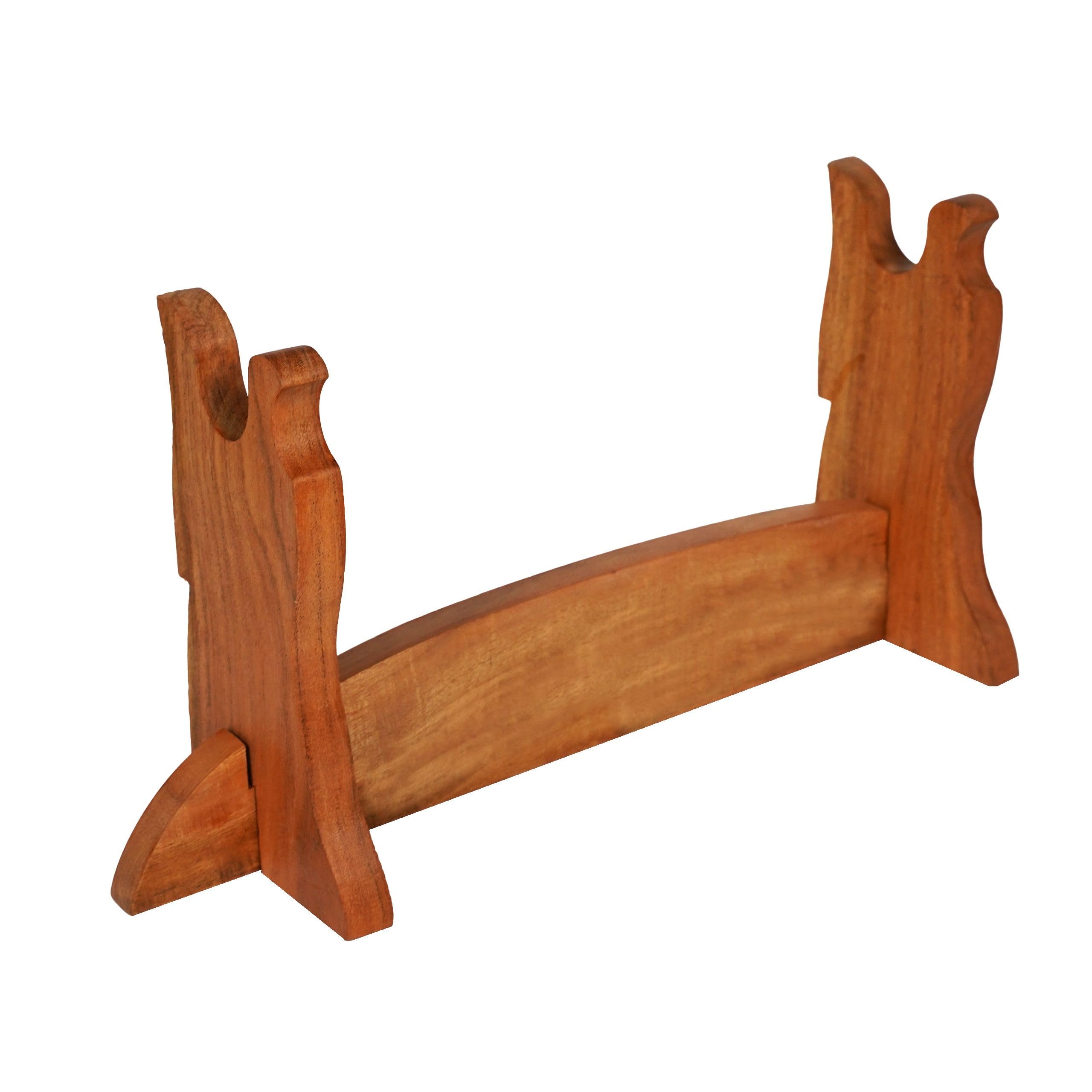 Buy Mythrojan Solid Wood Stand Medieval Wall Samurai Display Stand ...