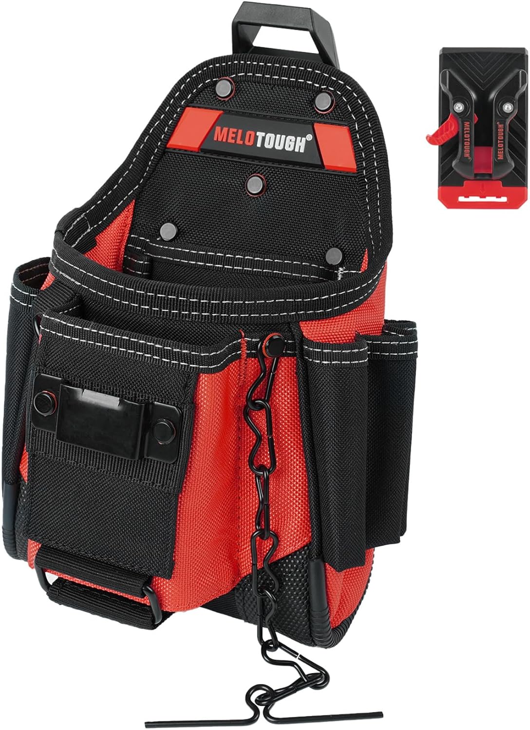 MELOTOUGH Small Electrician Tool Pouch Tool Belt Pouch with Belt Clip ...