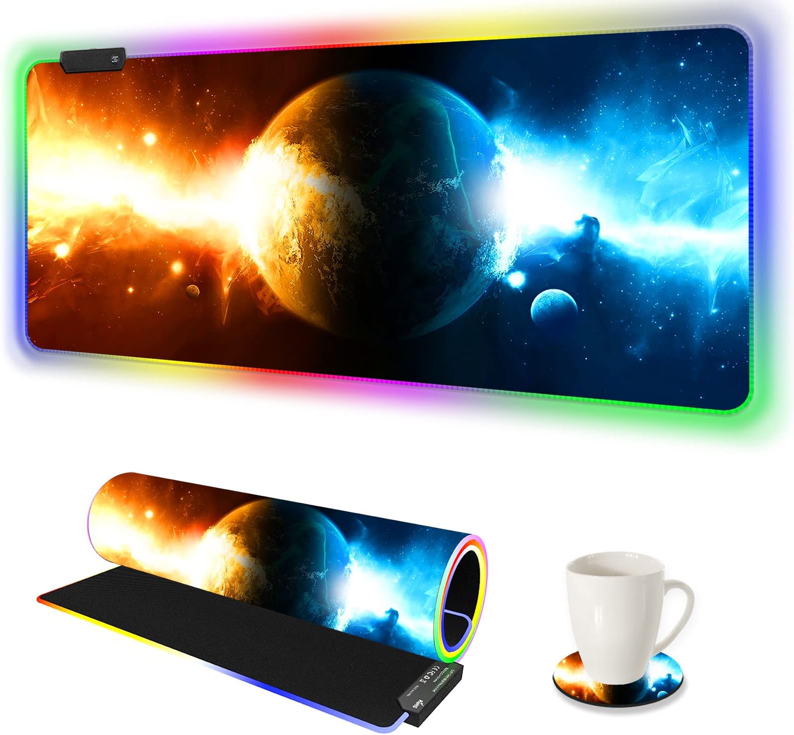 Amazon.com: ARTSO RGB Gaming Mouse Pad Large, Extended LED Mouse Mat ...