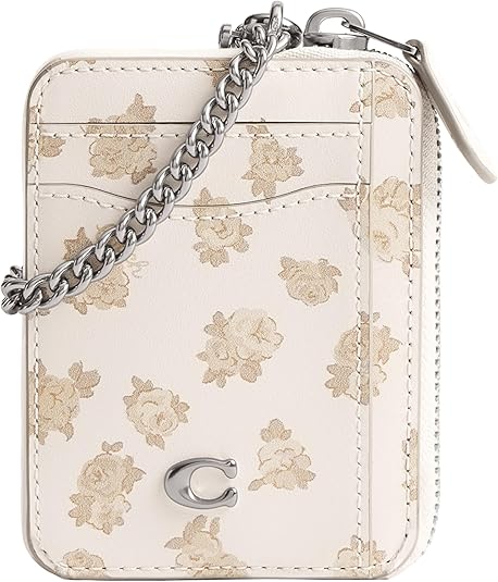 Amazon.com: Coach Women's Essential Chain Card Case with Floral Print ...