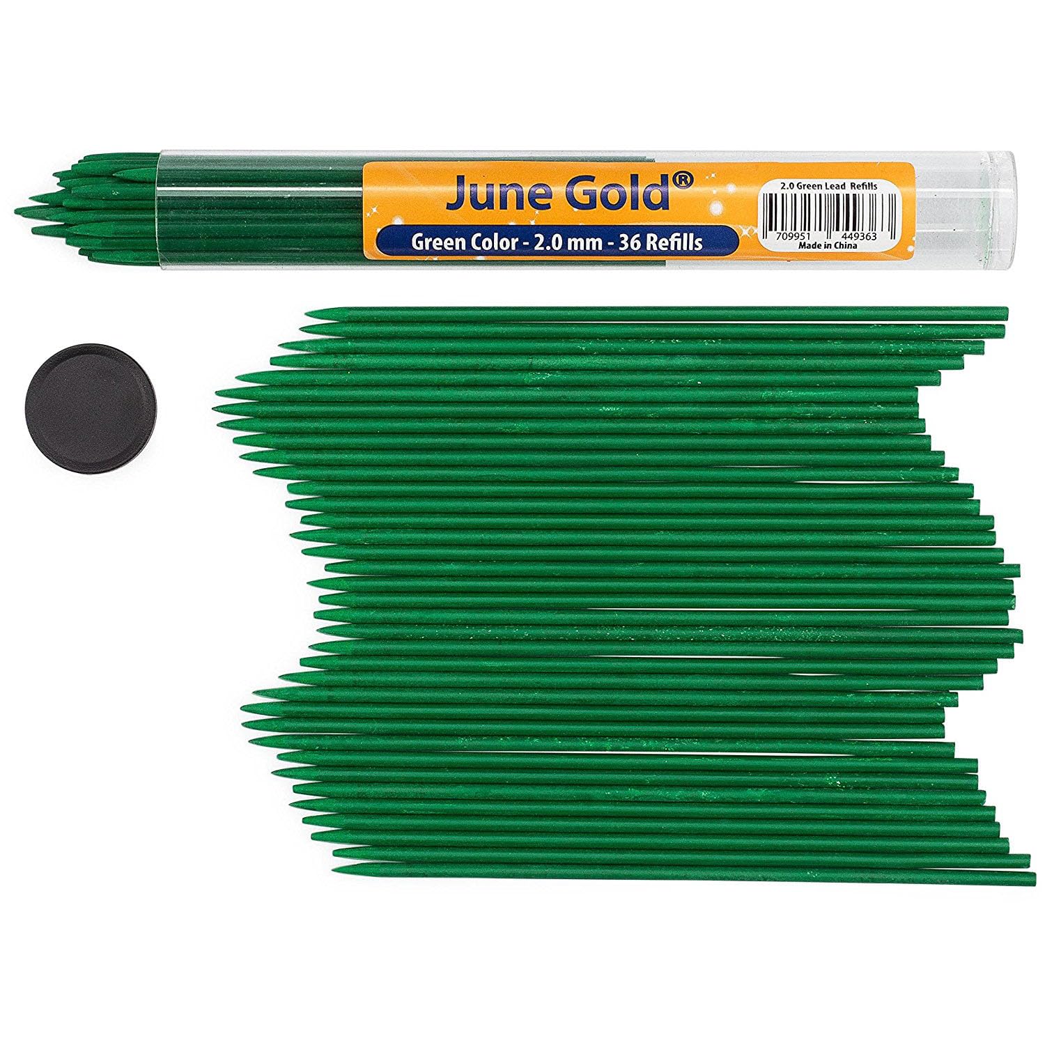 Amazon.com : June Gold 36 Green (Emerald #104) Colored 2.0 mm Lead ...