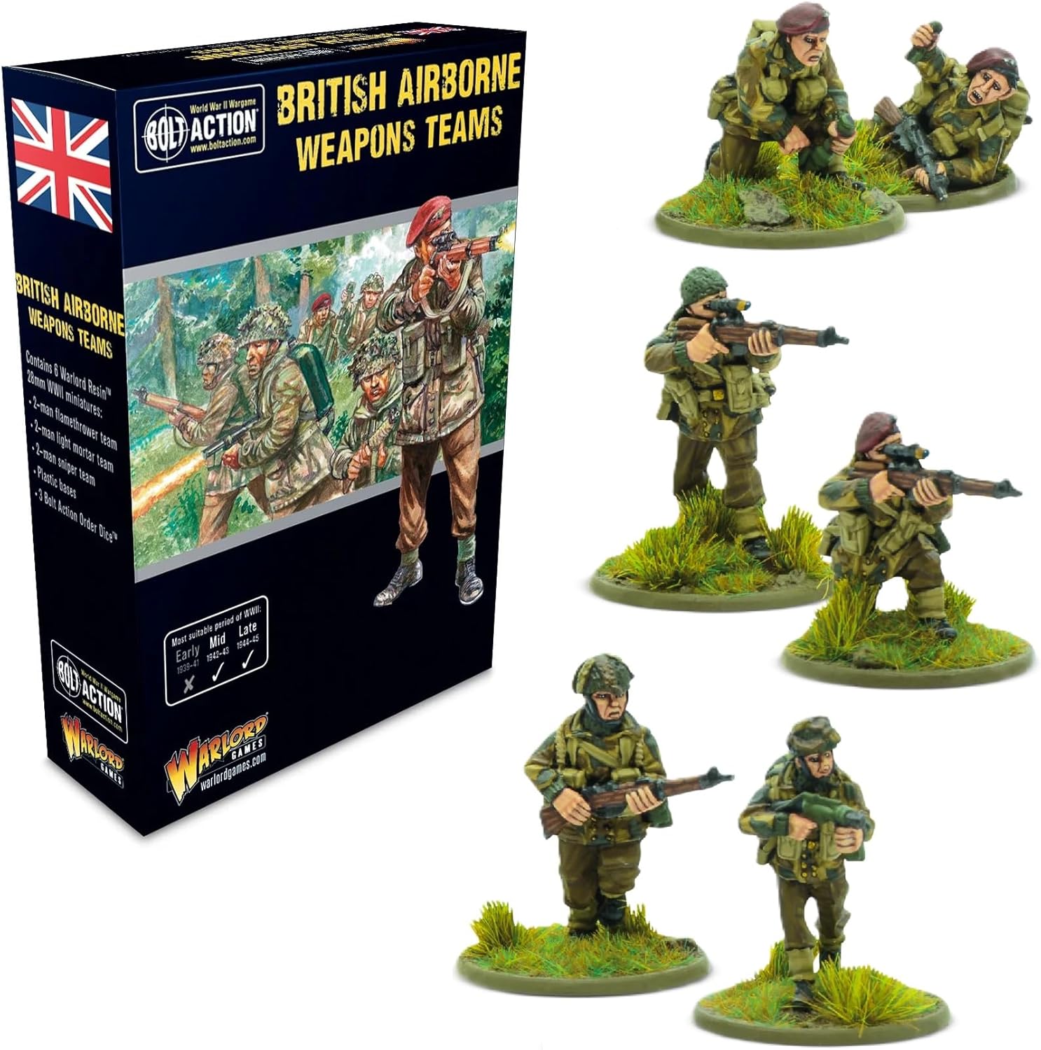 Warlord Games British Airborne Weapons Teams - 28mm Scale Resin ...