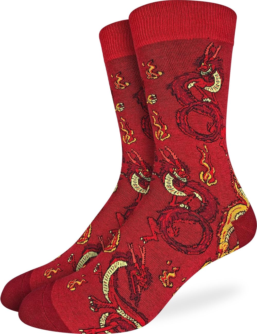 Amazon.com: Good Luck Sock Men's Knights & Dragons Socks, Adult ...