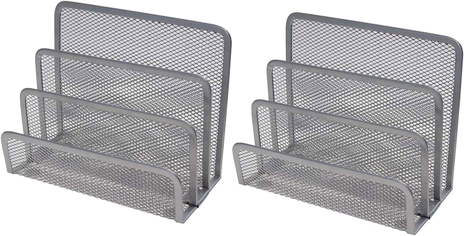 VANRA Small Letter Sorter Pack of 2 Desktop File Organizer Metal Mesh ...
