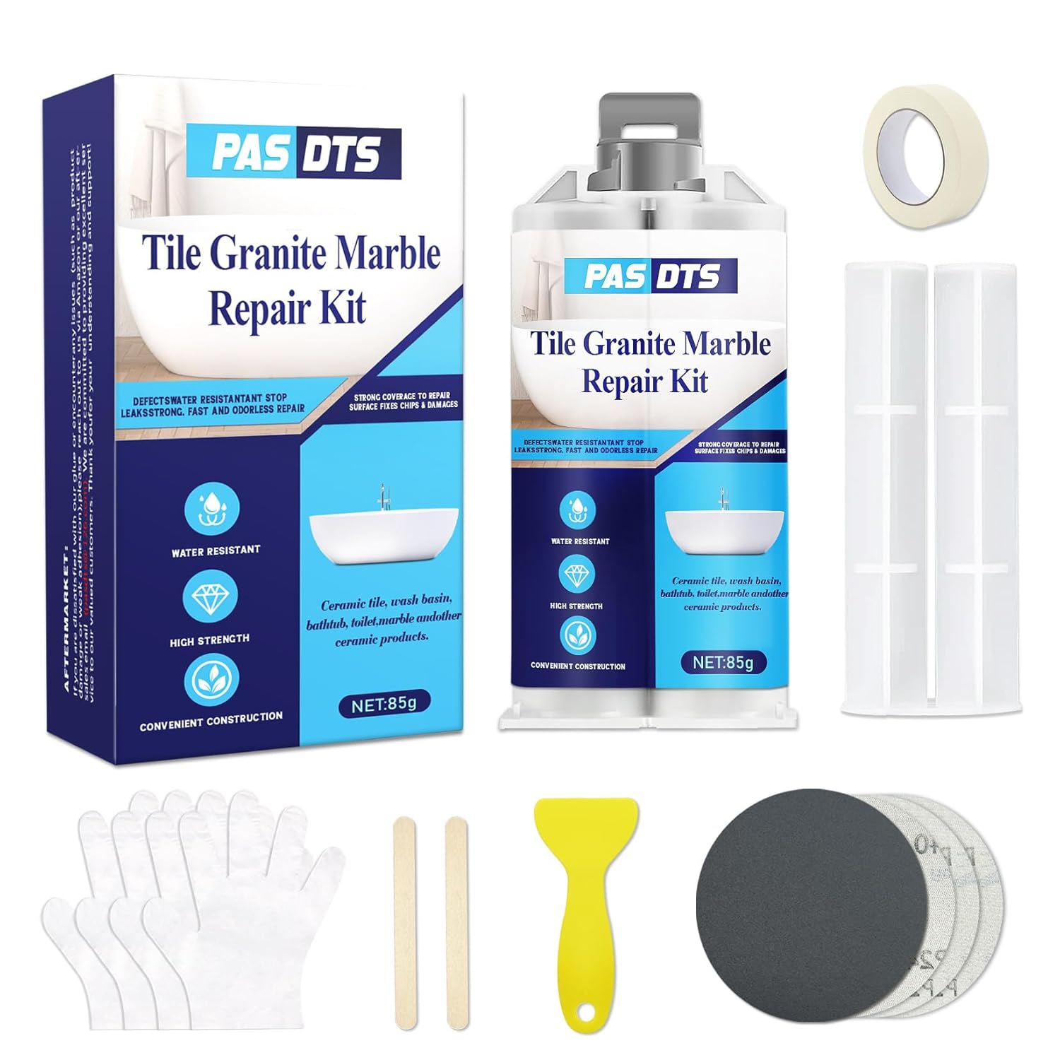 Bathtub, Tile, and Shower Repair Kit, Porcelain Repair Kit, Bathtub ...