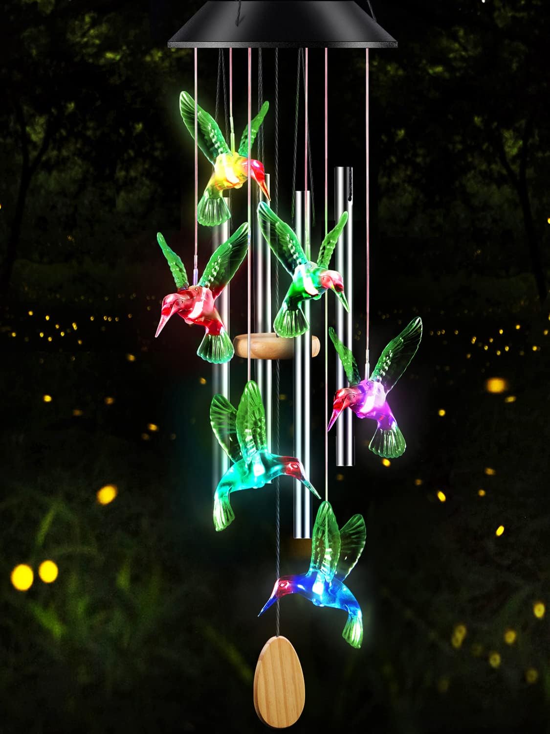 Amazon.com: Topspeeder Solar Mobile Wind Chime with Color-Changing LED ...