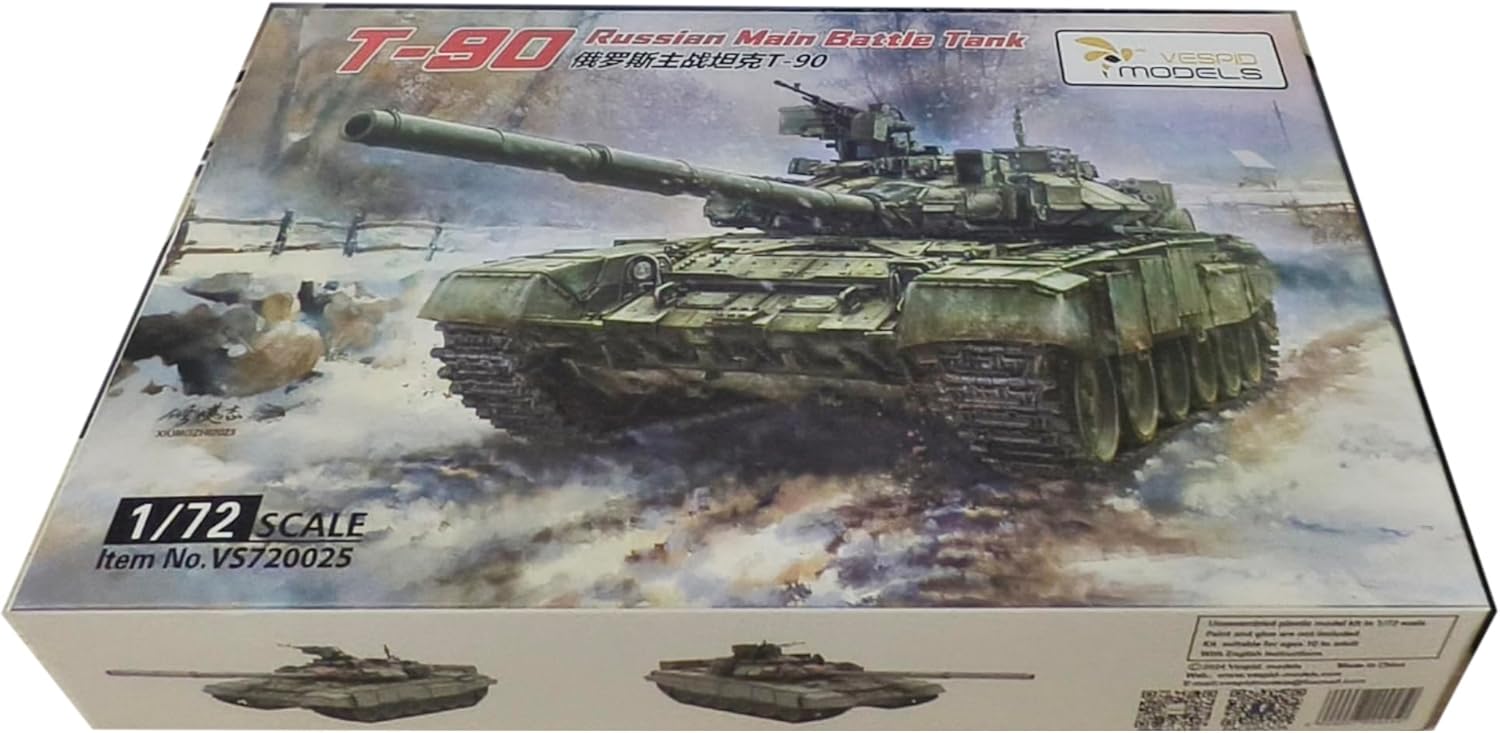 Amazon.com: 花田制造 VESPID Models vs720025 1/72 Scale T-90 Russian Main ...