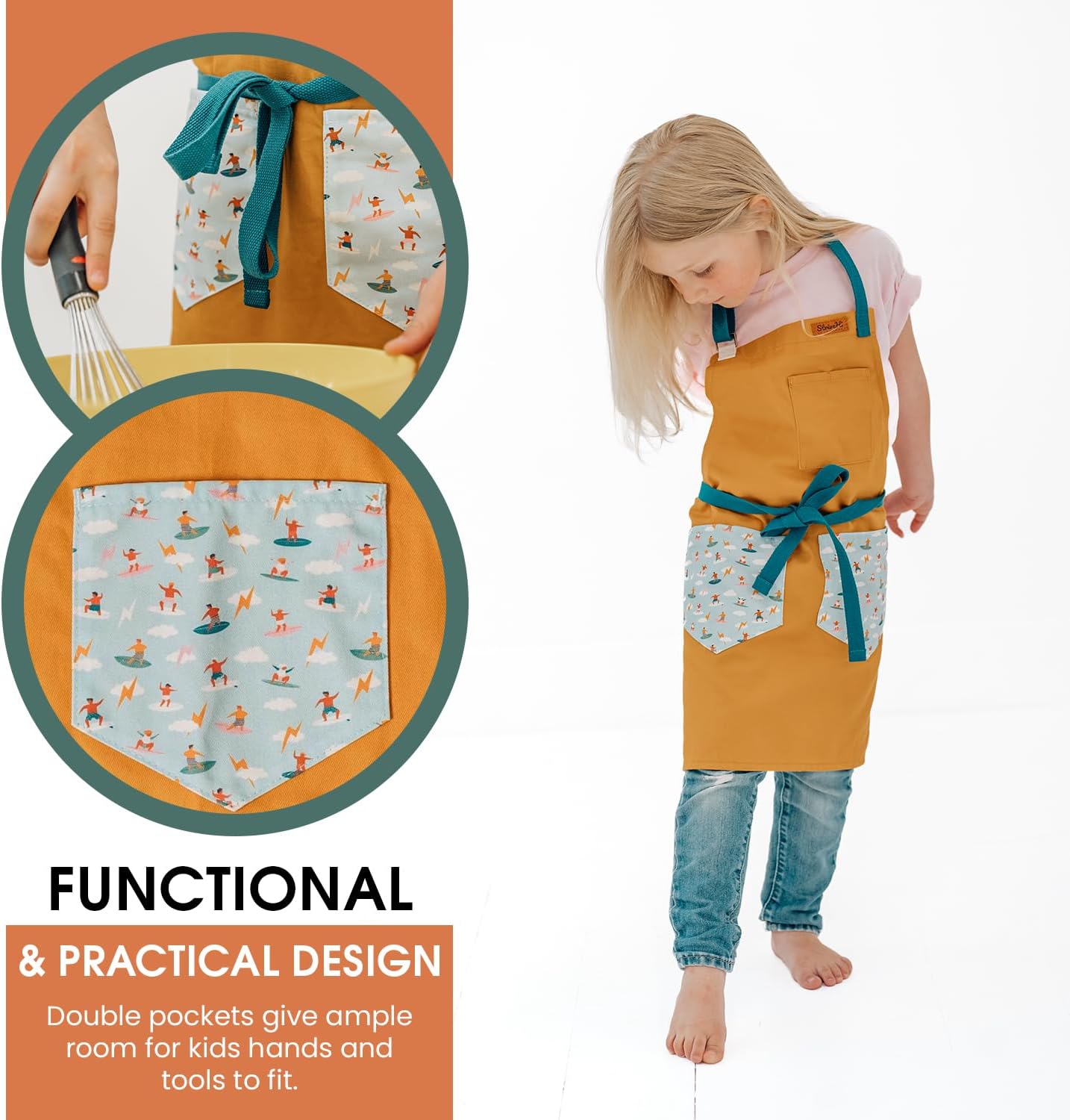 Kids Apron Ocean Inspired Custom Kids Aprons for Cooking Durable Cotton ...