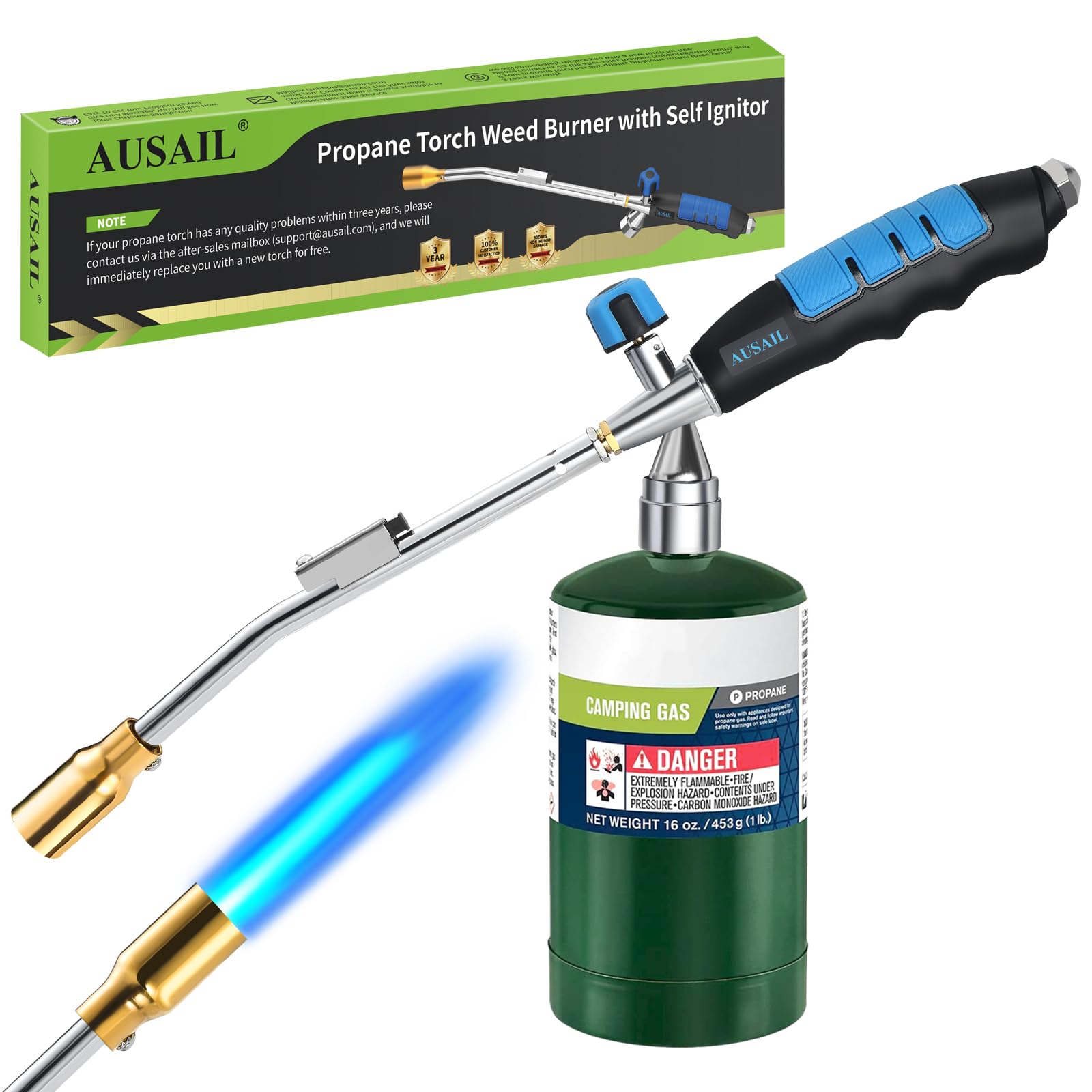 SEVENMEET Propane Torch Weed Burner, Weed Torch With 11.5FT Hose ...