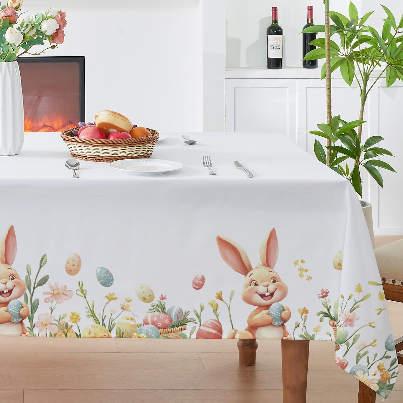 Amazon.com: AUSSPVOCT Easter Spring Table Cloths for Rectangle Tables ...
