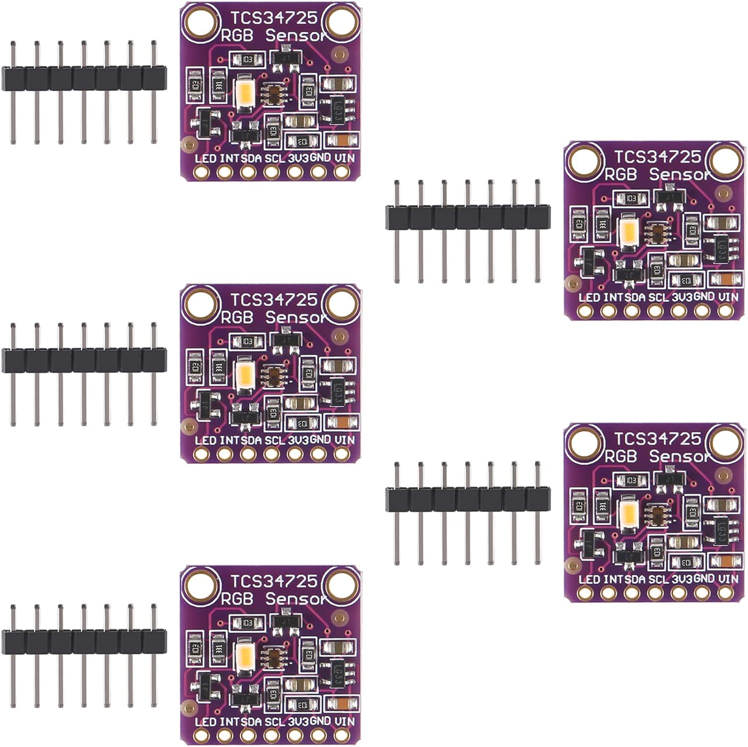 Amazon.com: AITRIP 5PCS TCS-34725 TCS34725 RGB Light Color Sensor ...