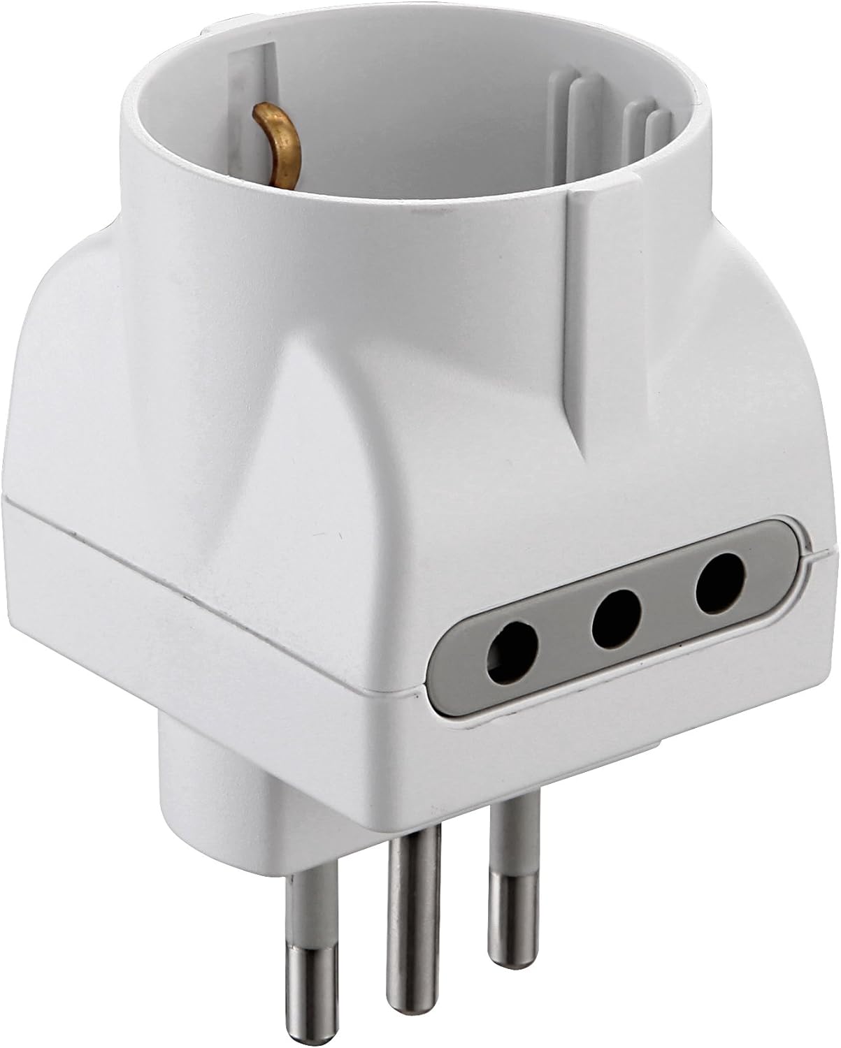 VELAMP ADAPT-3-10S Adattatore triplo 1 presa Schuko 10/16A + 2 prese 10A. Spina 10A, 1 unità ...