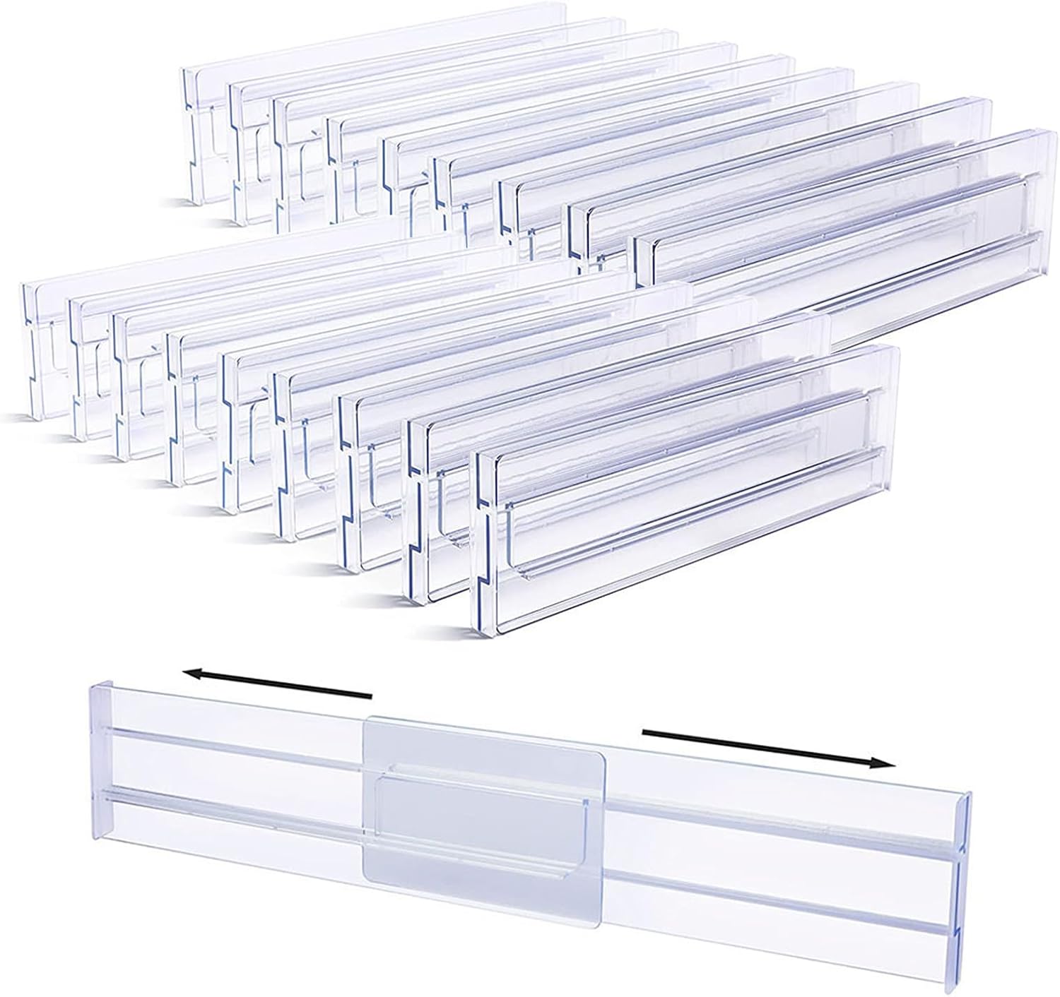 Amazon.com: Voittozege 18 Pack Clear Acrylic Drawer Dividers 3.5" High ...