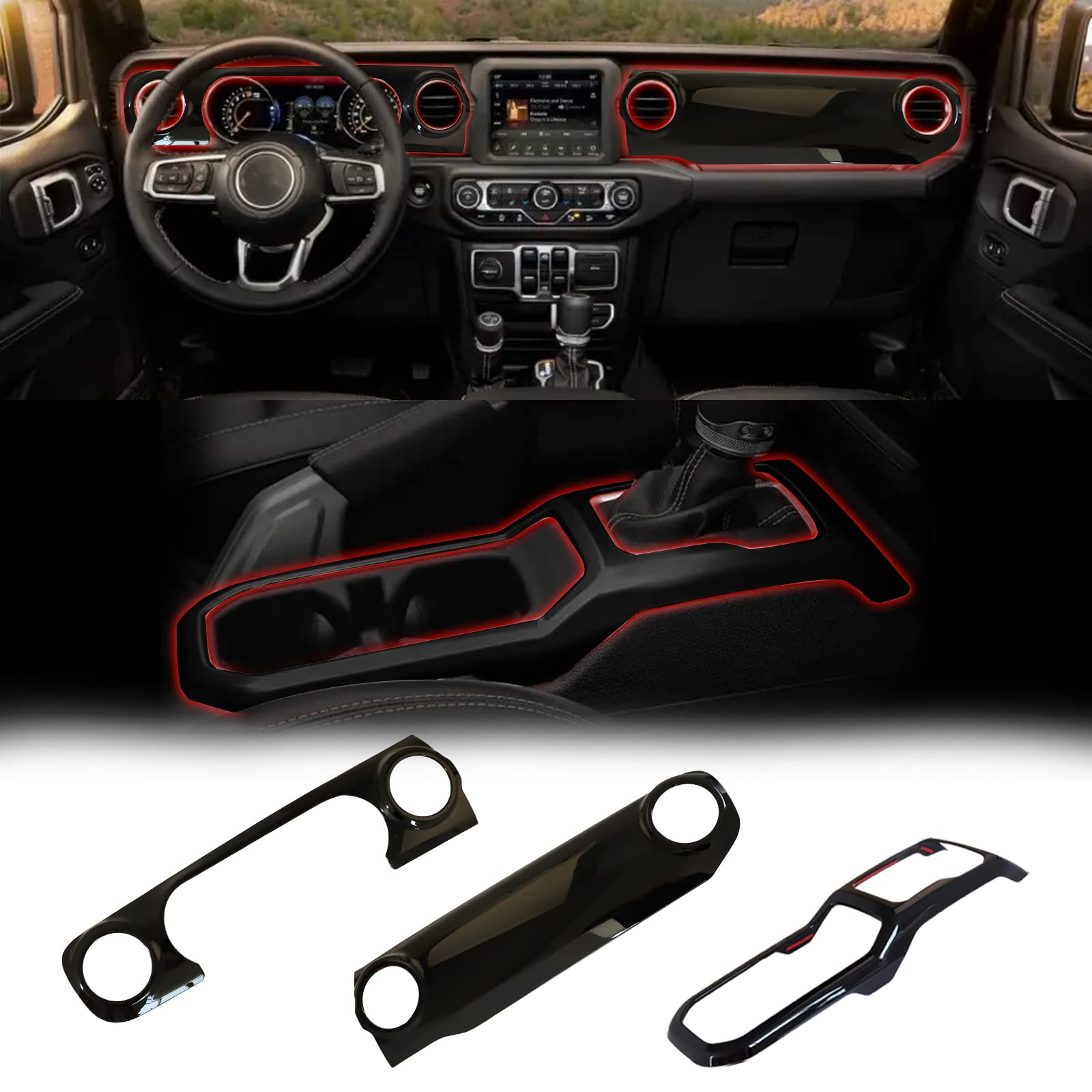 Snapklik.com : Dashboard Decorative Cover Cup Holder Center Console ...