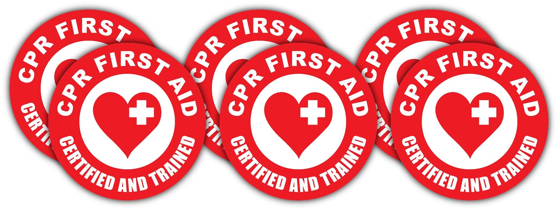 Amazon.com: CPR First Aid Certified Trained Hard Hat Sticker/Helmet ...