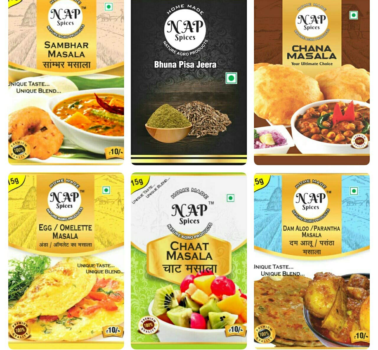 NAP Spices Mixed Spices 340gms ( Pack of 22) : Amazon.in: Grocery ...