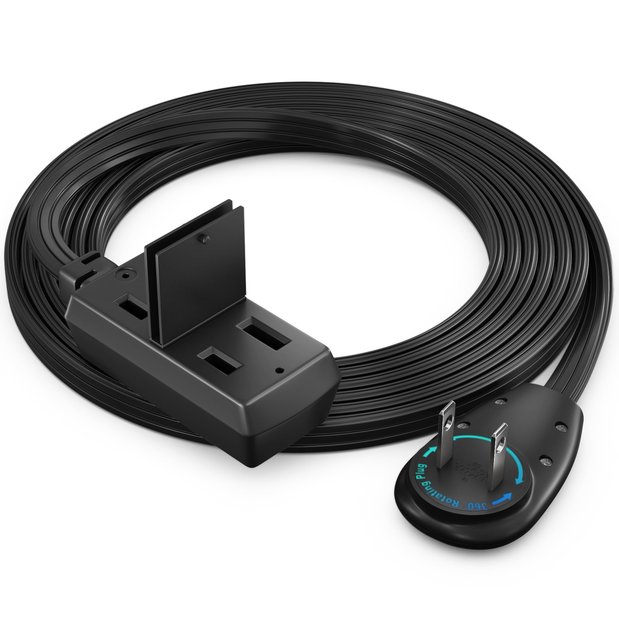 Amazon.com: Maximm Cable 6ft 360° Rotating Flat Plug Extension Cord ...