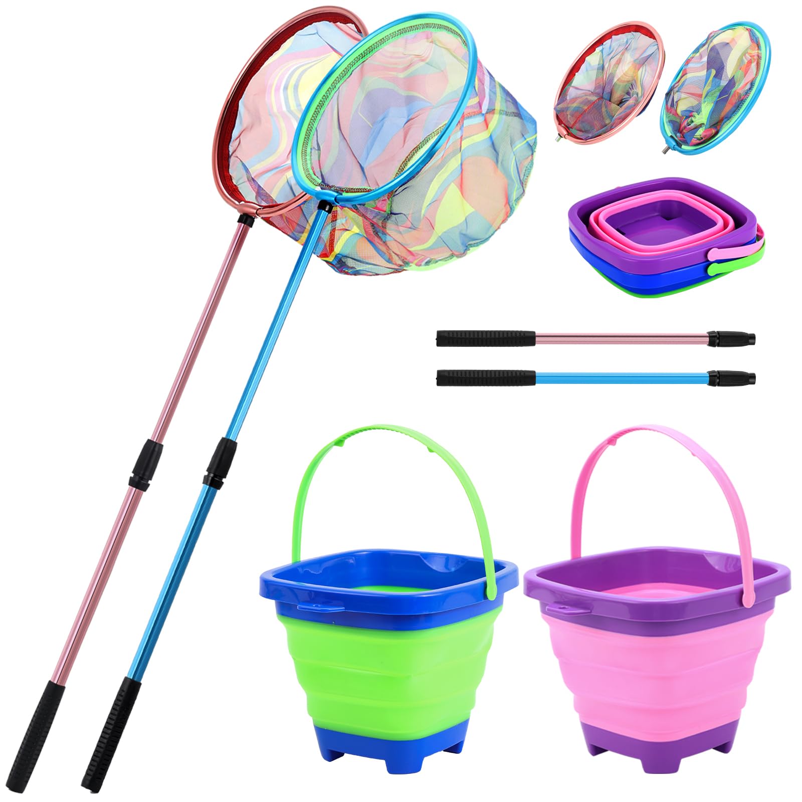 Kids Fishing Net 2 Pack Telescopic Landing Nets With Aluminum ...