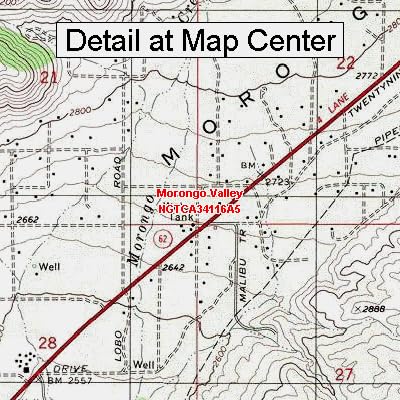 Amazon.com : USGS Topographic Quadrangle Map - Morongo Valley ...