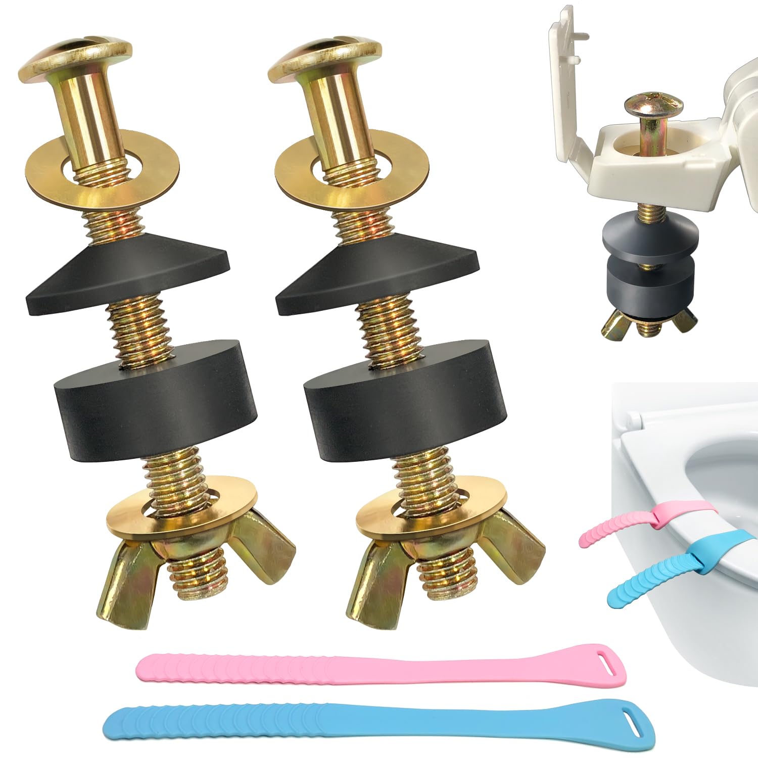 Snapklik.com : Toilet Seat Screws Replacement Kit, Toilet Seat Bolts ...