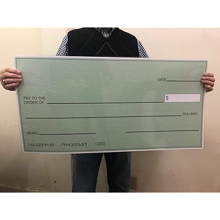Amazon.com: Reusable Giant Oversized Fake Paper Check for Endowment ...