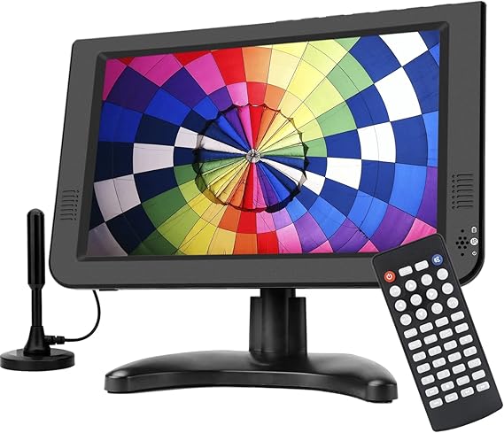 Amazon.com: GJY Portable TV,10.6 inch Mini TV for ATSC Digital Tuner ...