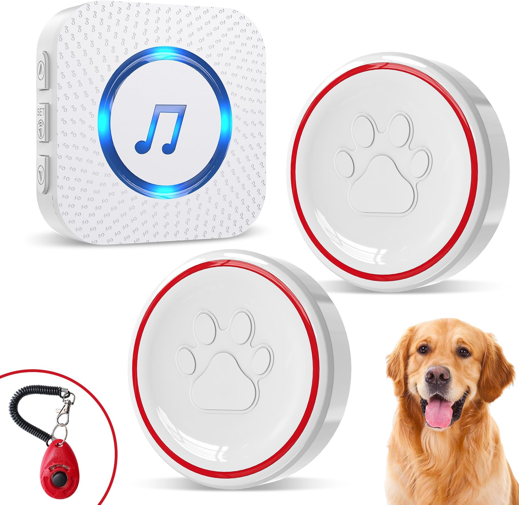 Amazon.com : Lcckyeng 3 Pack Dog Doorbells, Pet Training Bells for ...