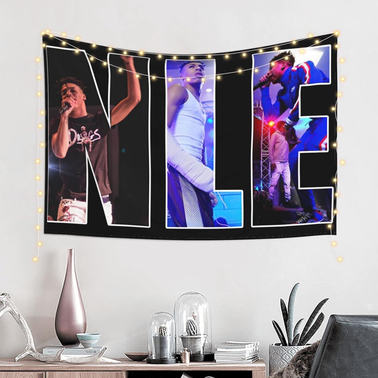 Amazon.com: GYMP Nle Rapper Choppa Music Logo Tapestry Art Background ...