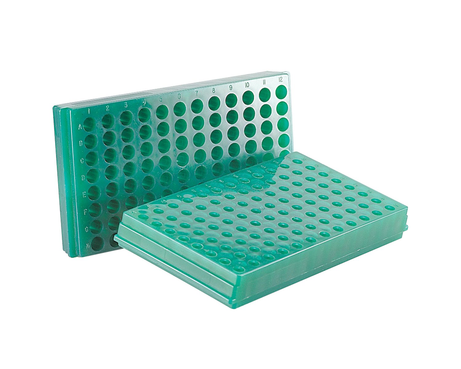 MBP 96 Well Fluorescent Green FliPolypropyleneer Microtube Racks with ...