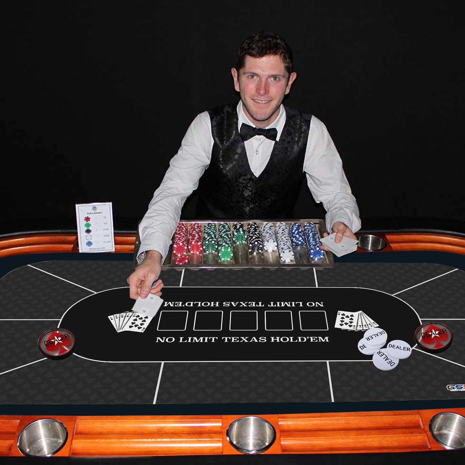 Snapklik.com : GSE 70 X 35 Professional Co Texas Holdem Poker Tabletop ...