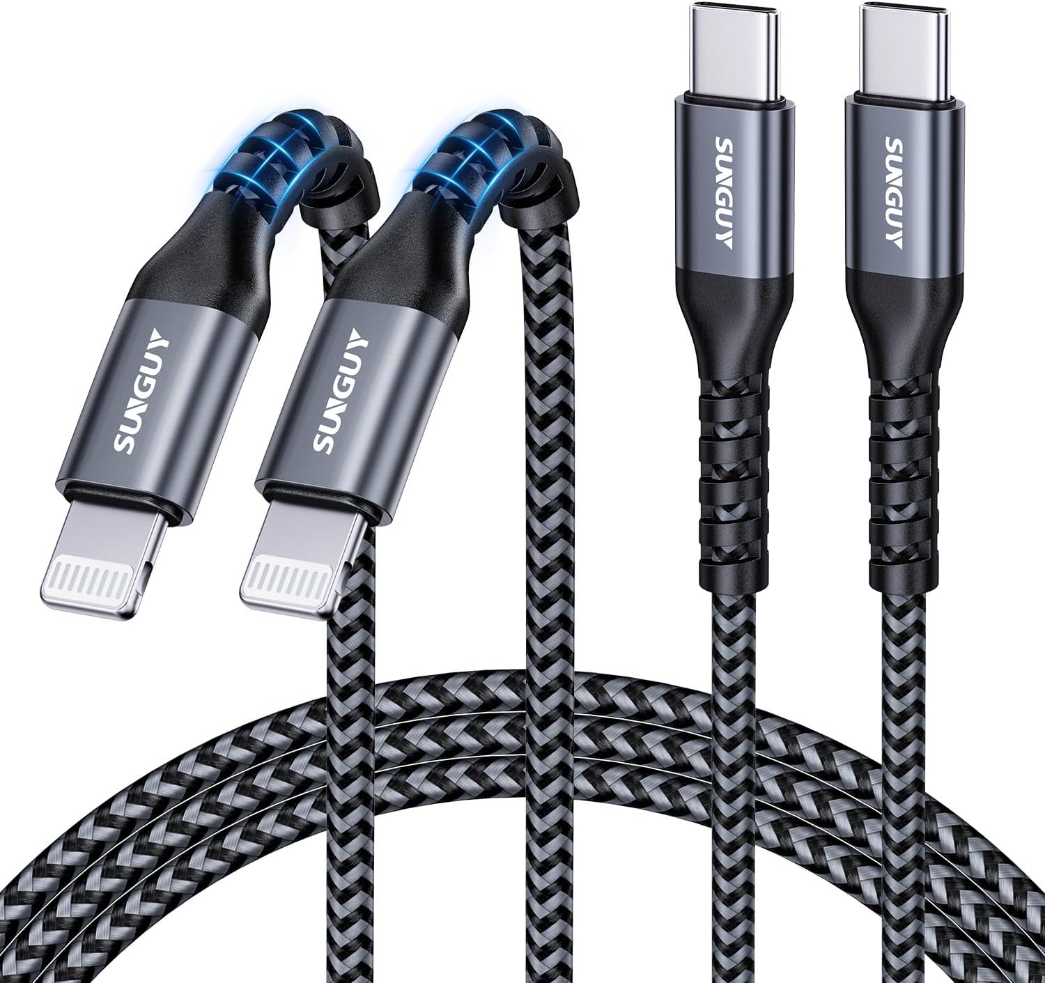 Amazon.com: USB-C to Lightning Cable 3FT, 2-Pack [MFi Certified] iPhone ...