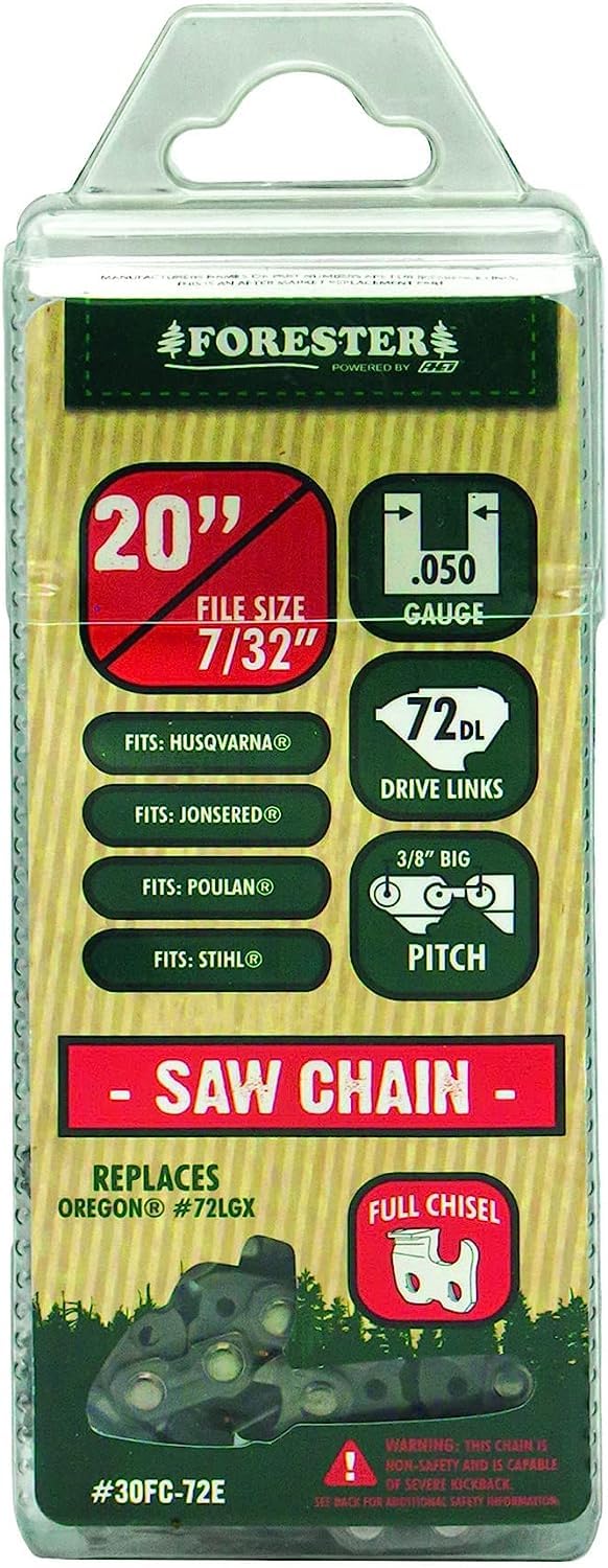 Amazon.com: FORESTER FULL-CHISEL CHAINSAW CHAIN LOOP 2 Pack – Non ...