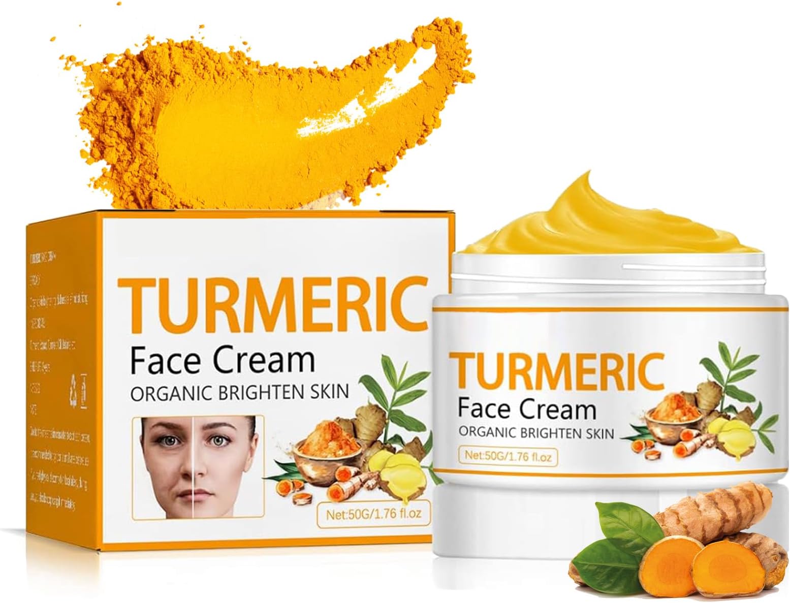 Amazon.com: Turmeric Face Cream for Face - Natural Turmeric Moisturizer ...