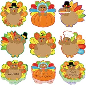 Amazon.com : 30 Pack Turkey Sticky Notes Total 600 Sheets Funny ...