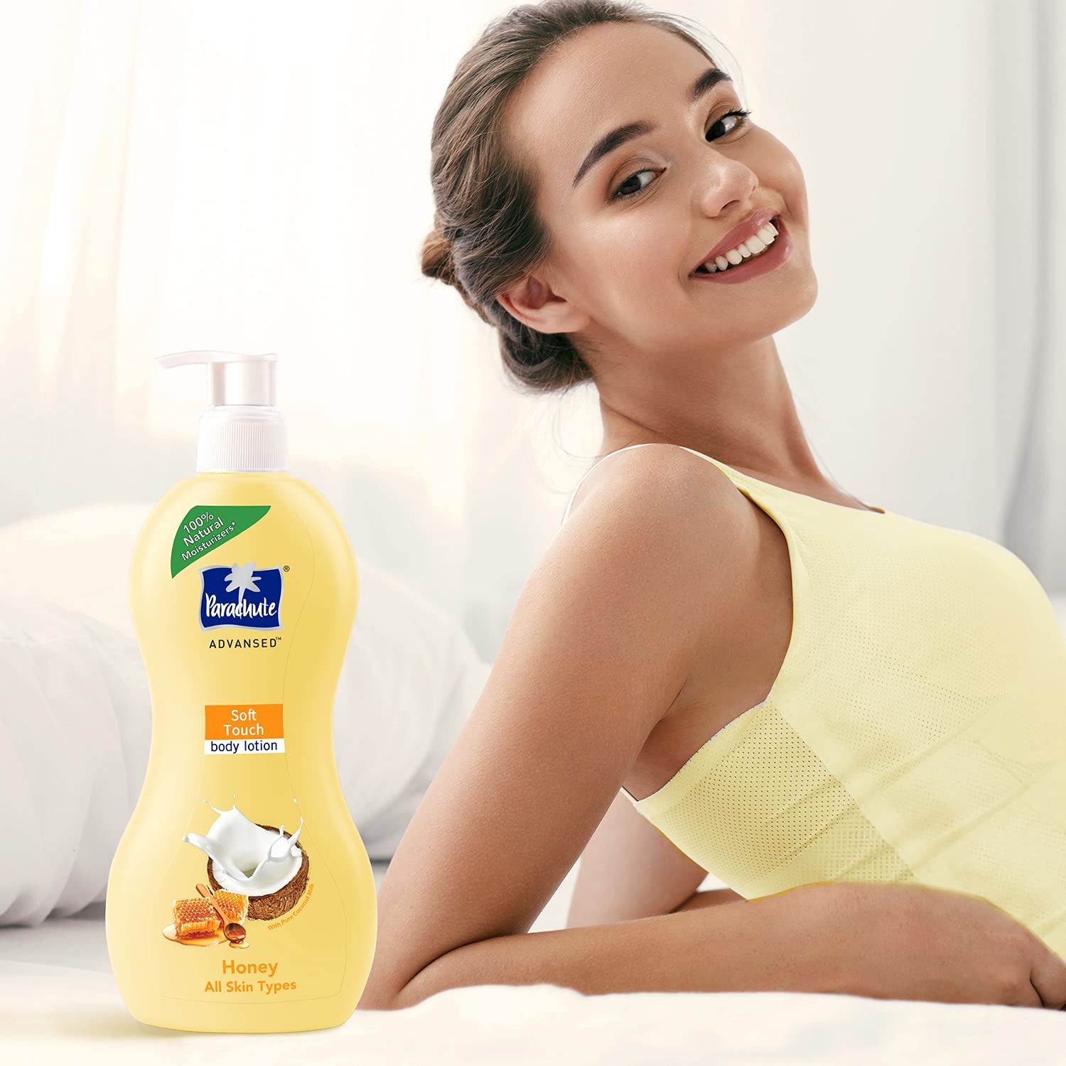 Parachute Advansed Body Lotion Soft Touch, With Honey Silky Smooth Skin ...