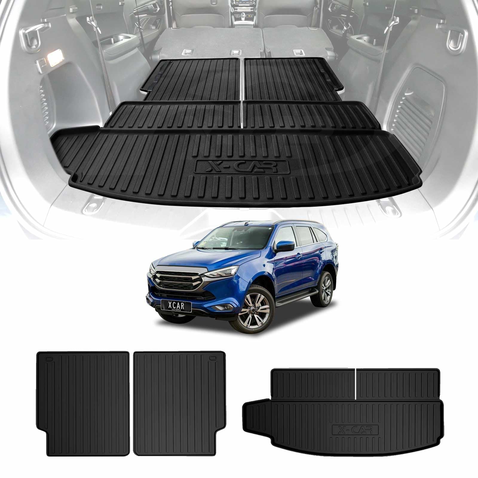 X-CAR 3-Pcs Boot Liner for Isuzu MU-X MUX 2022-2025 Heavy Duty Cargo ...