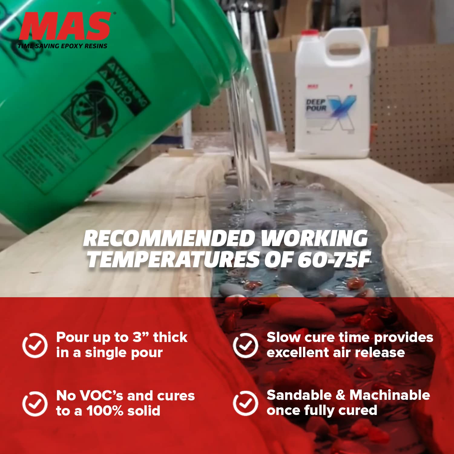 Snapklik.com : MAS Epoxies Deep Pour X Epoxy Resin Kit, 1.5-Gallon