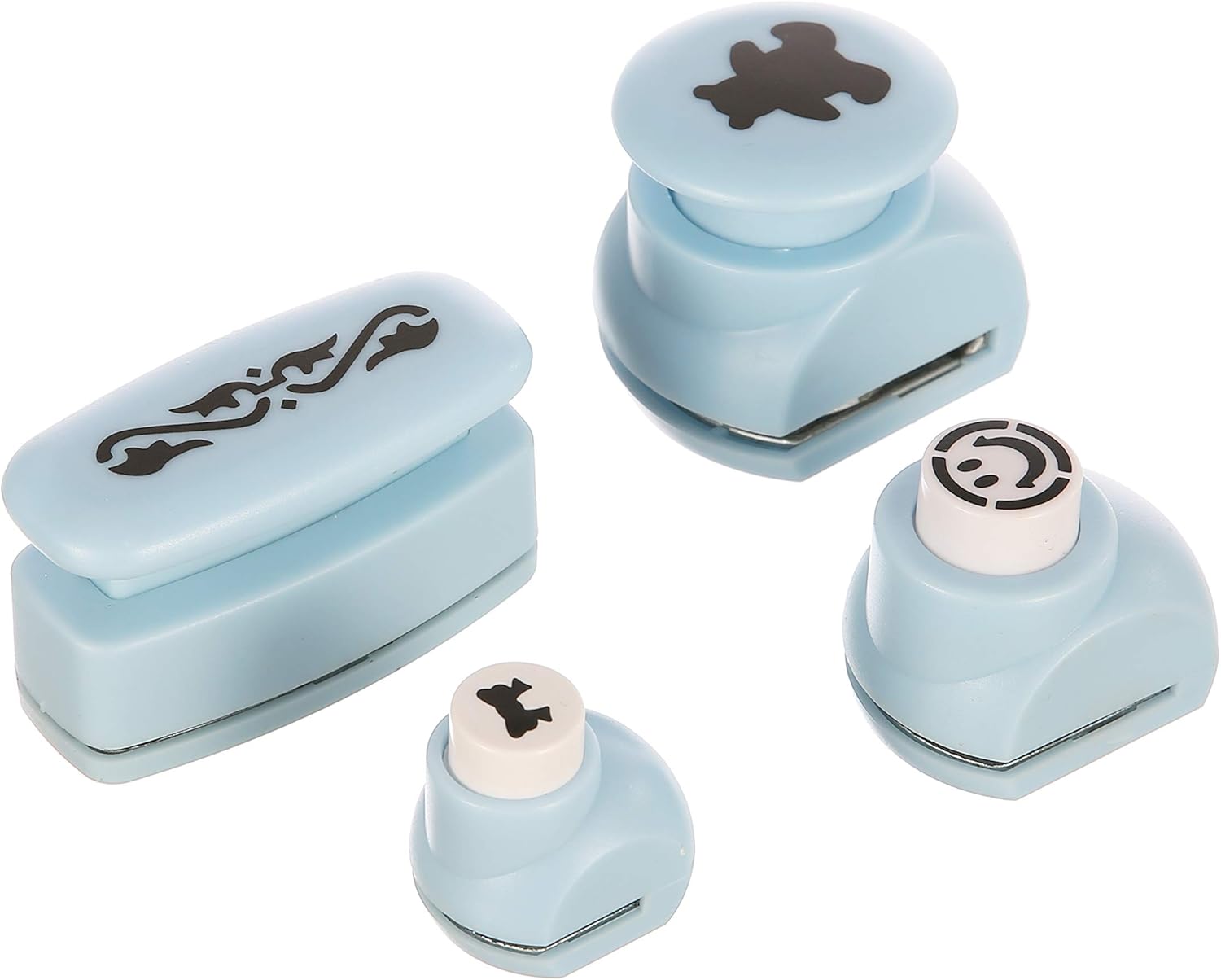 Amazon.com : Paper Punches 4 Pcs Pack 1 Hole Punch Shapes | Easy Press ...