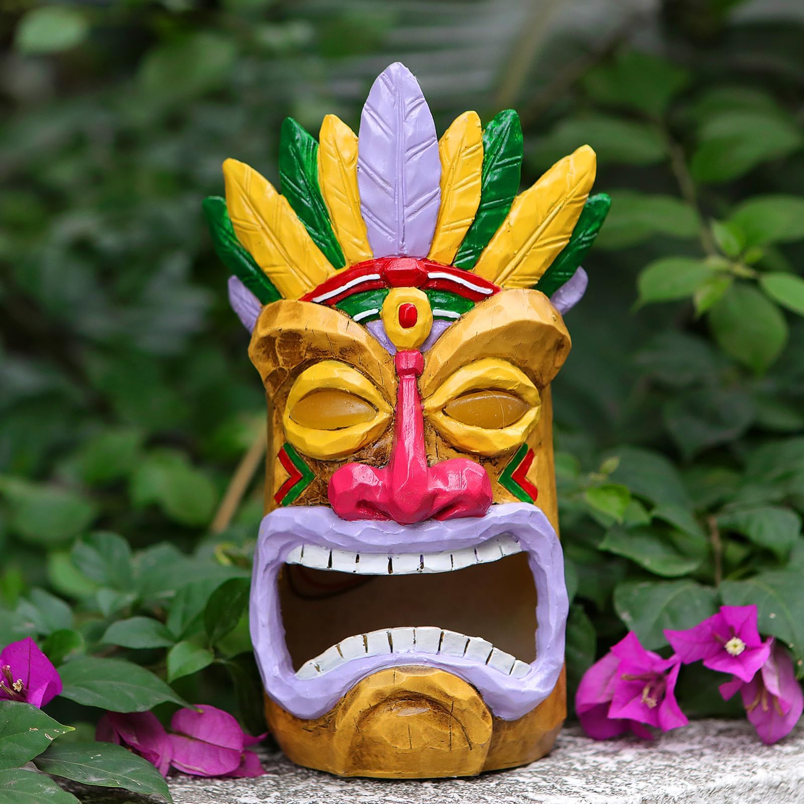 Amazon.com: Darware Solar Garden Mini Tiki Statue: Party Guy; Solar ...